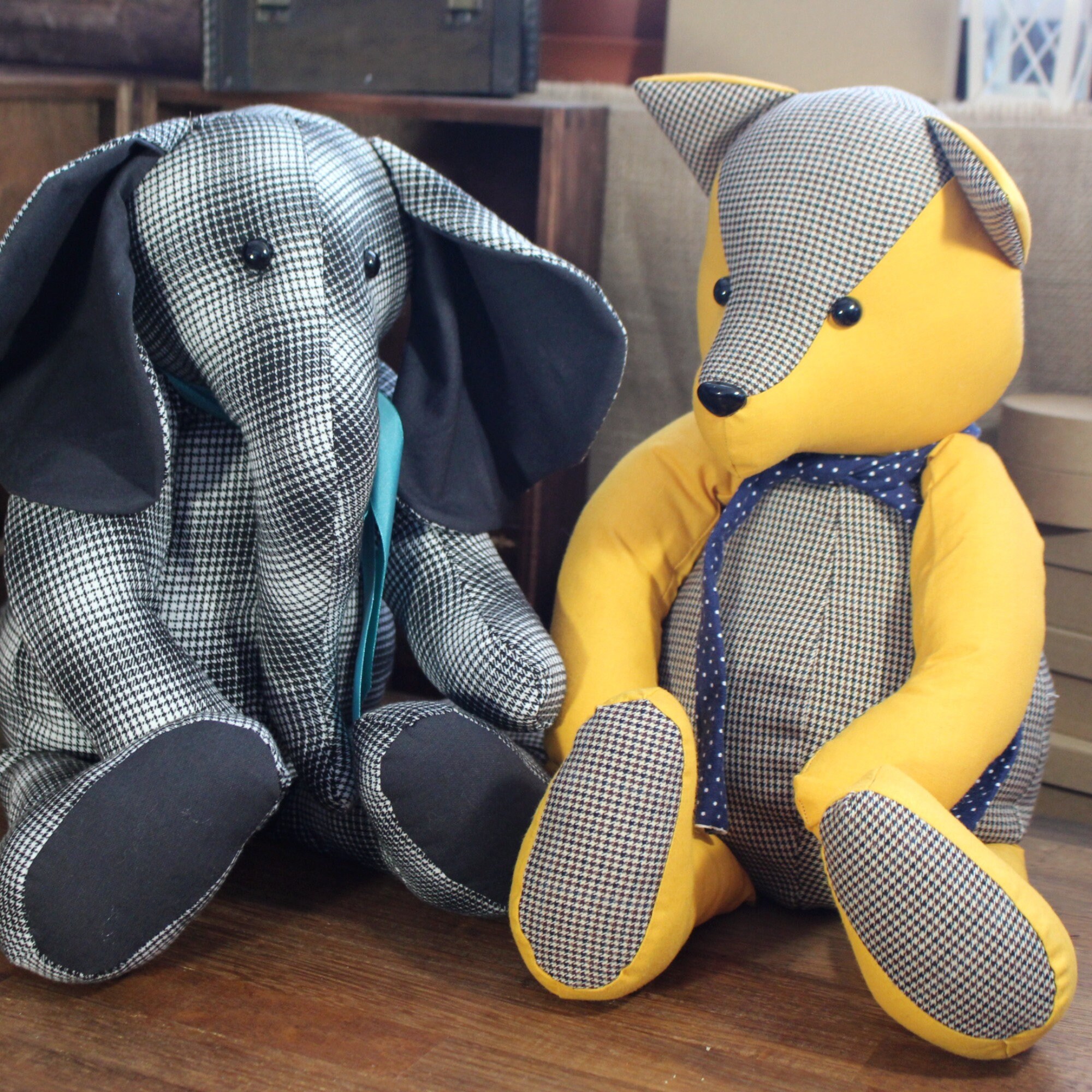 Memory Bear Sewing Pattern: Fox & Elephant Keepsake (PDF Pattern) - Etsy