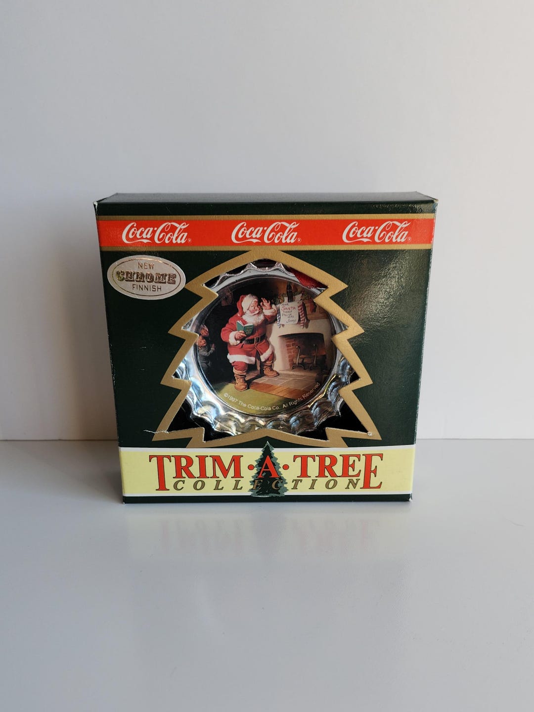 Vintage Coca Cola 1997 Trim-a-tree Collection Santa Claus Chrome Bottle ...