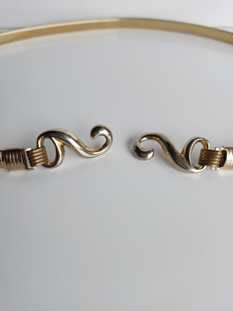 Vintage Thin Stretchy Gold Metal Cocoon Chain Waist Dress Belt ...