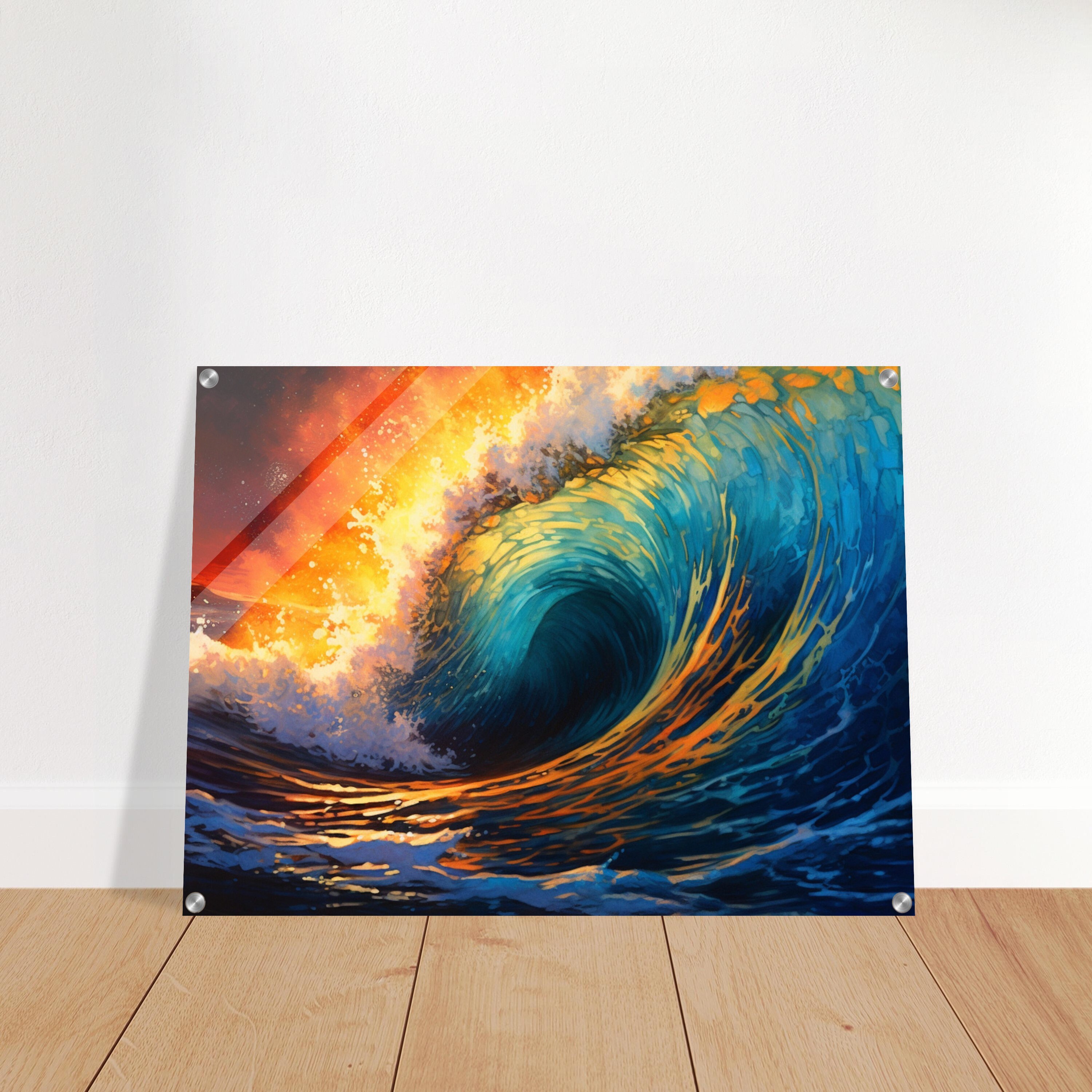 Wave Glass Splashback Glass Kitchen Decor Stove Glass - Etsy