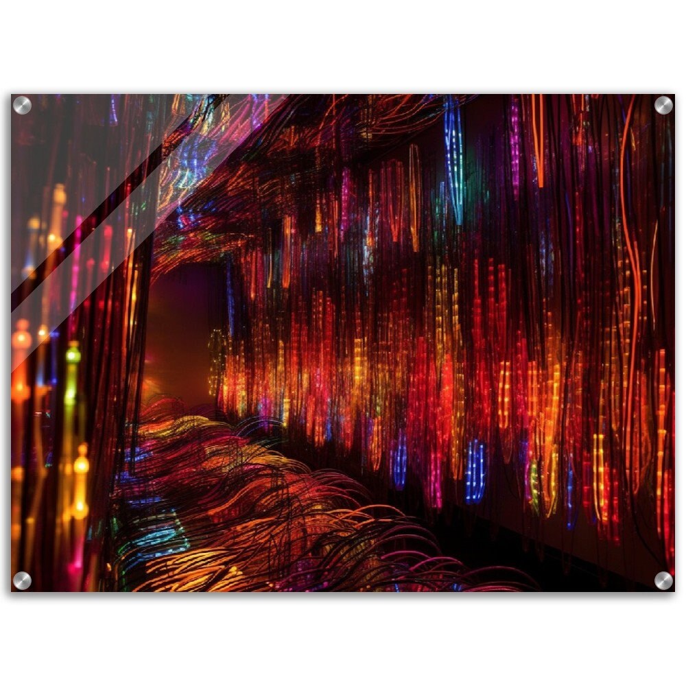 Neon Tempered Glass Wall Art Neon Wall Art Glass Print Neon Glass Wall ...