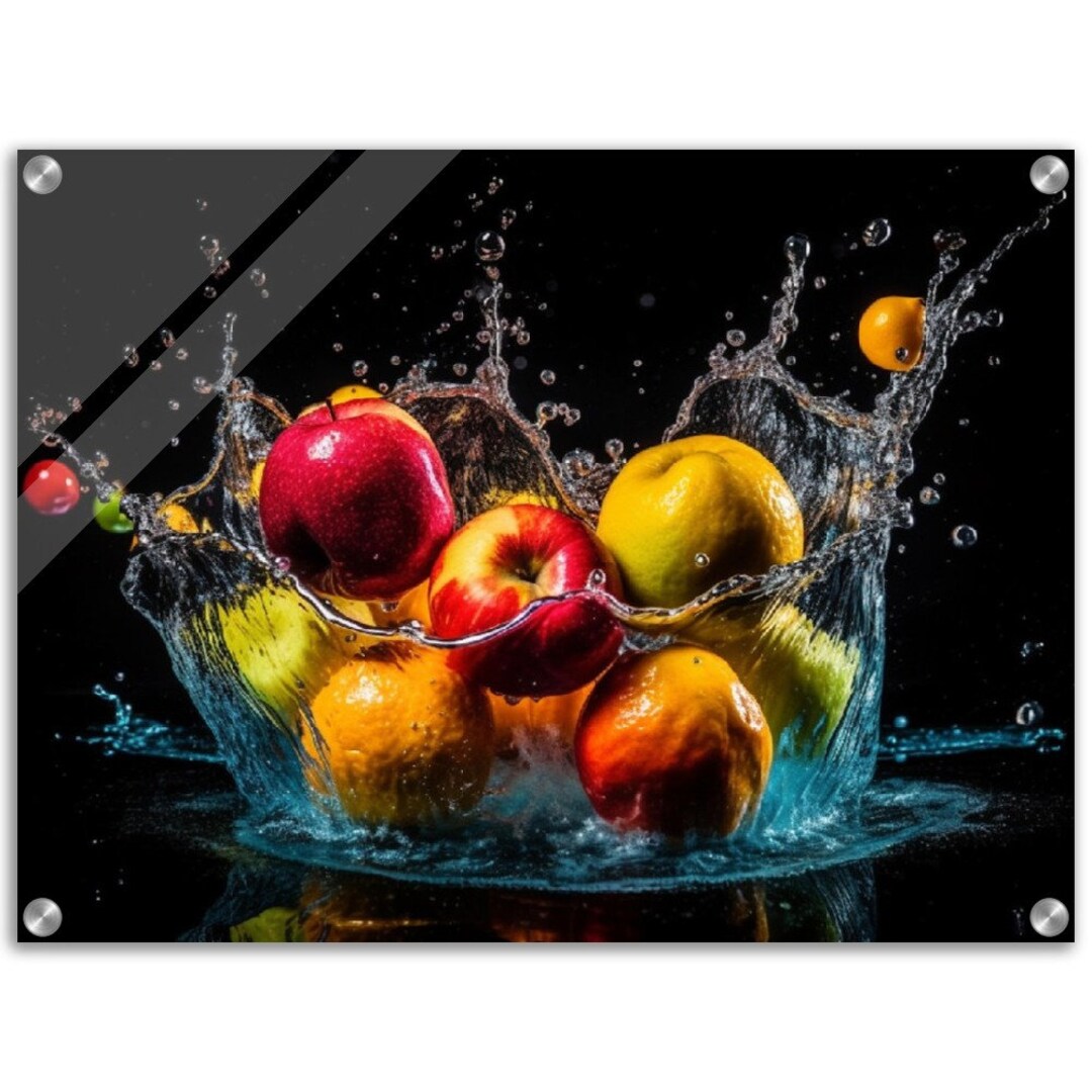Fruit Glass Splashback Splash Fruit Tempered Glass Wall Art Glass ...