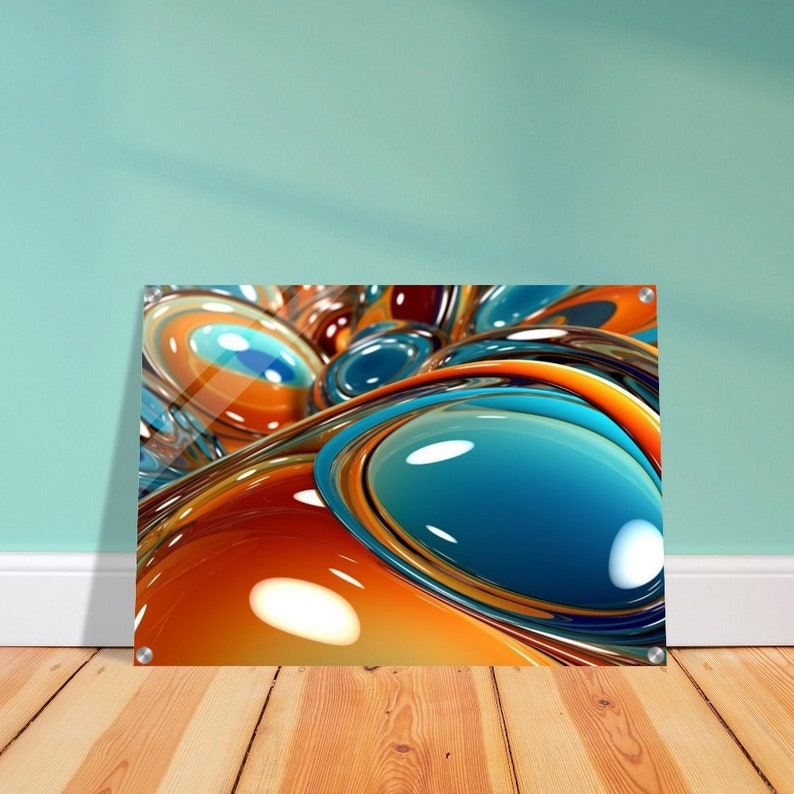 Abstract Modern Wall Art Abstract Glass Wall Art Glass Printing Wall Hangings Vivid Colors Glass