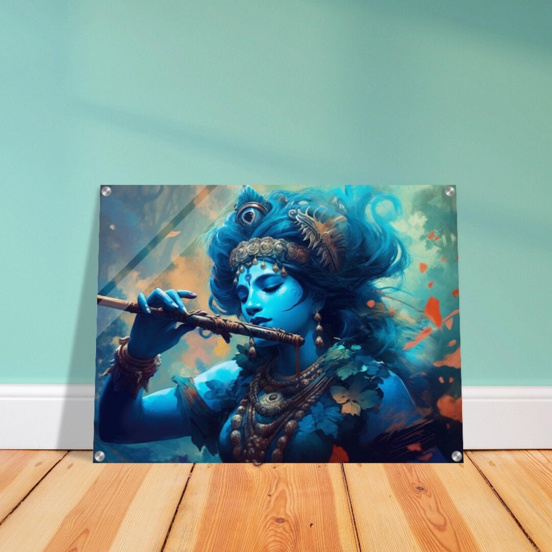 Krishna Glass Wall Art Tempered Glass Wall Art Krishna Wall Art Glass ...
