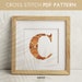 Initial Cross Stitch Pattern for Boho Wall Decoration, Letter C ...