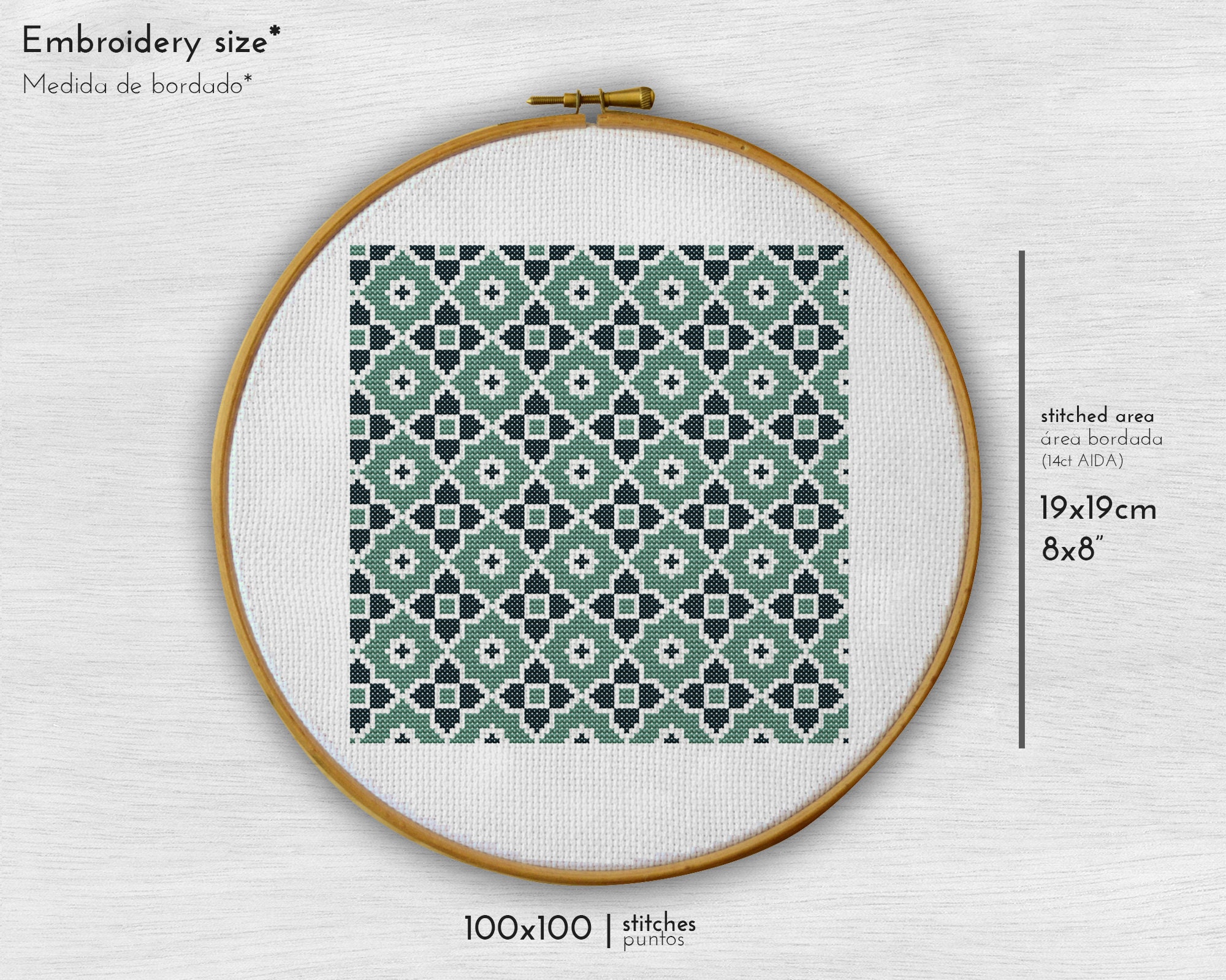 Tile Cross Stitch Pattern to Instant Download Aesthetic Cross - Etsy