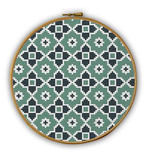 Tile Cross Stitch Pattern to Instant Download, Aesthetic Cross Stitch ...