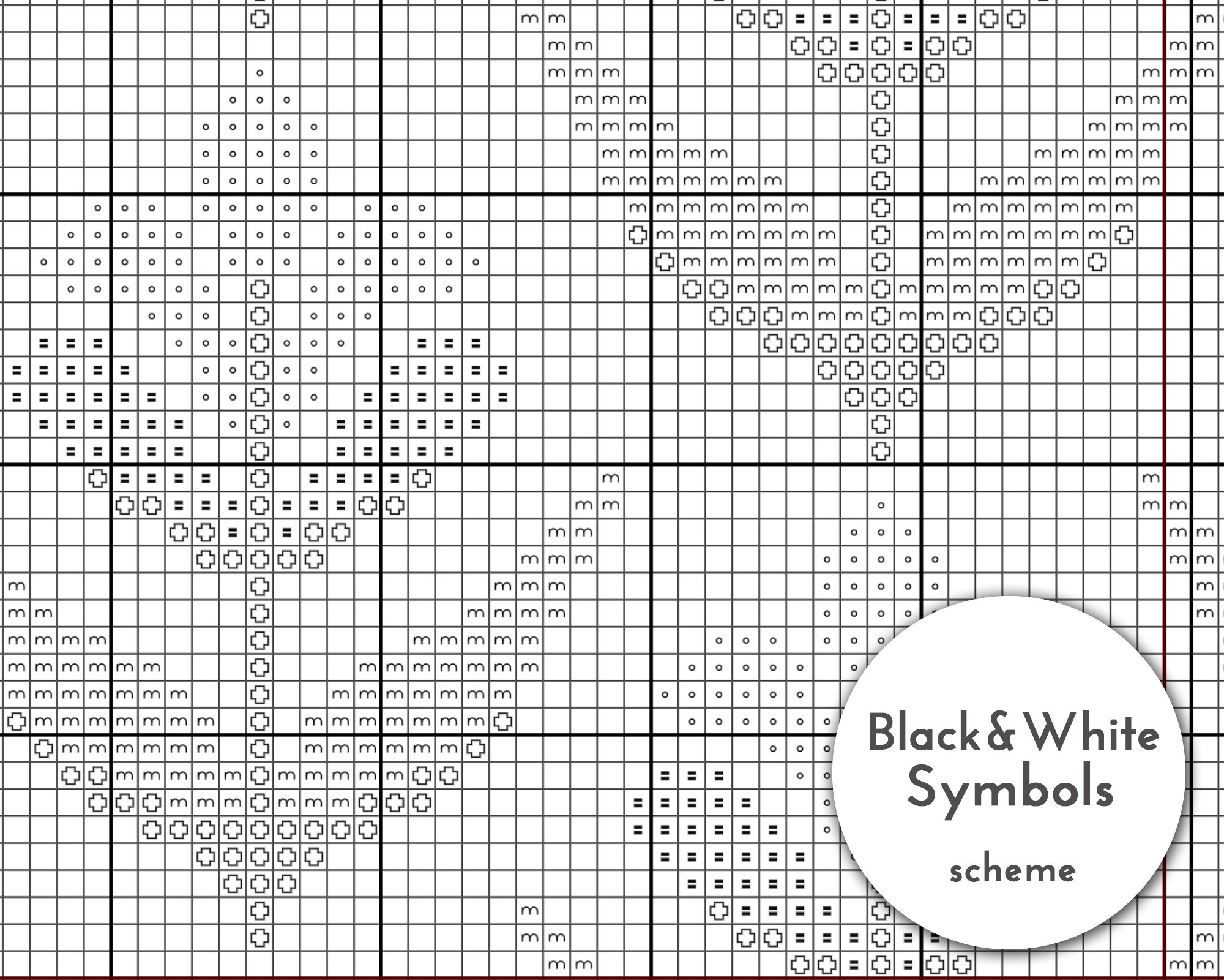 Retro Floral Design Cross Stitch Pattern for Instant Download, Vintage ...