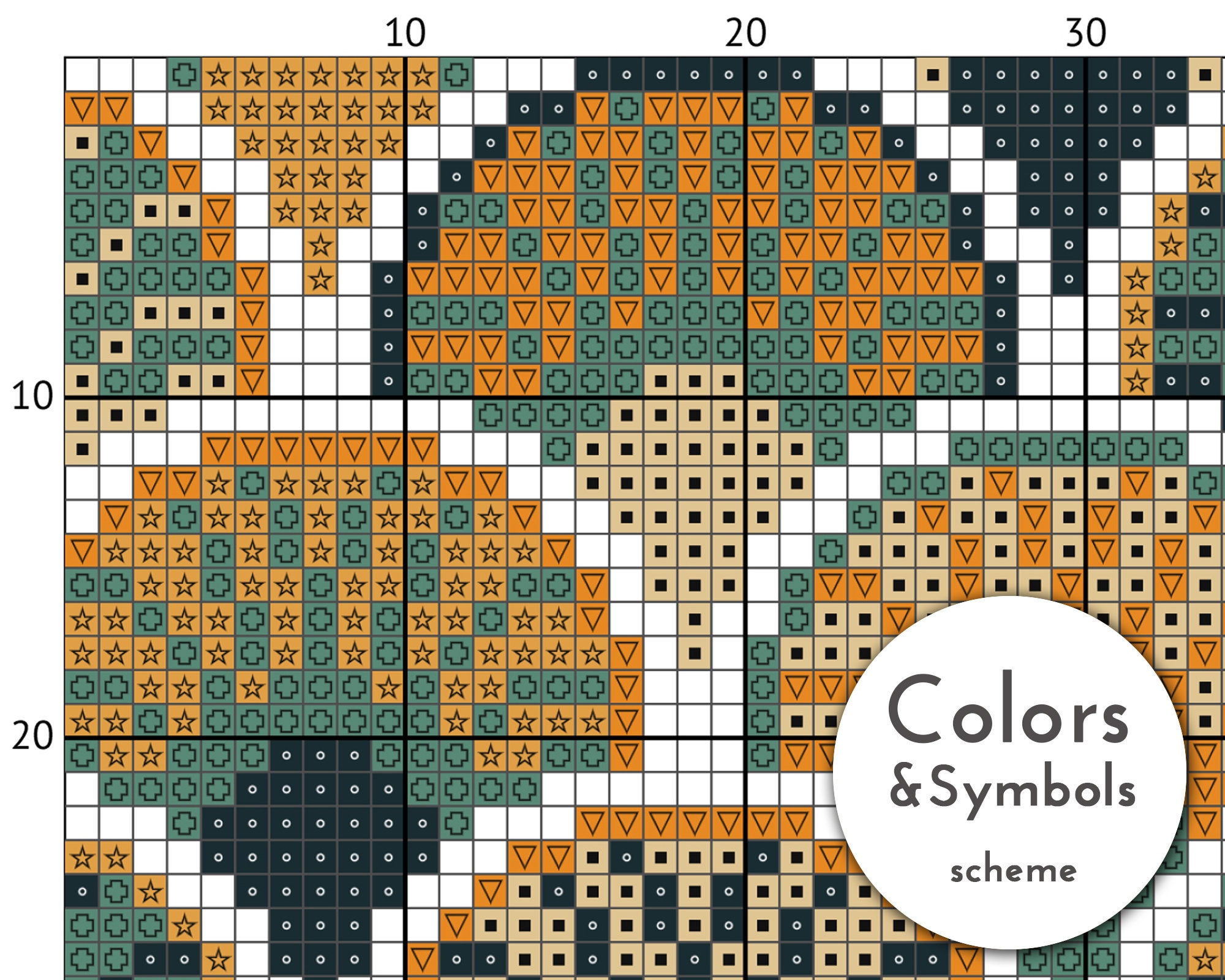 Abstract Geometry Cross Stitch Pdf Pattern for Instant Download, Boho ...