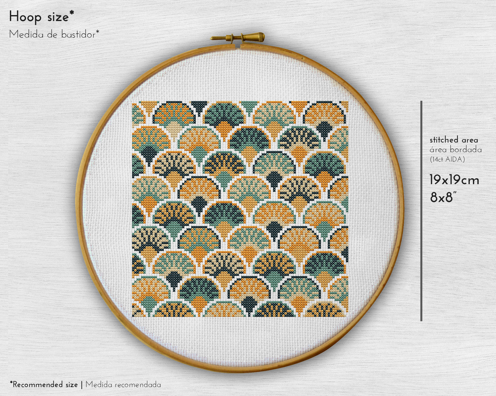 Abstract Geometry Cross Stitch Pdf Pattern for Instant Download, Boho ...