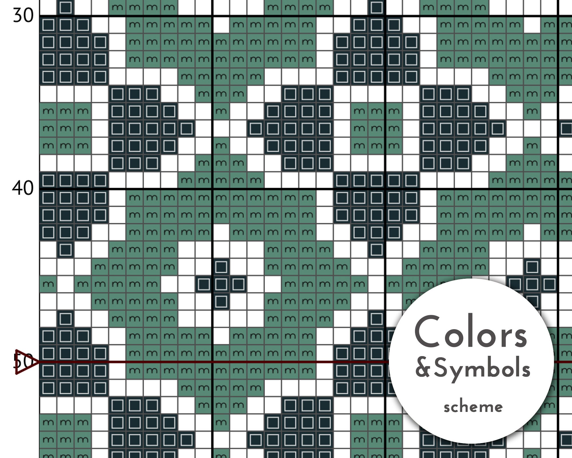 Tile Cross Stitch Pattern to Instant Download Aesthetic Cross - Etsy