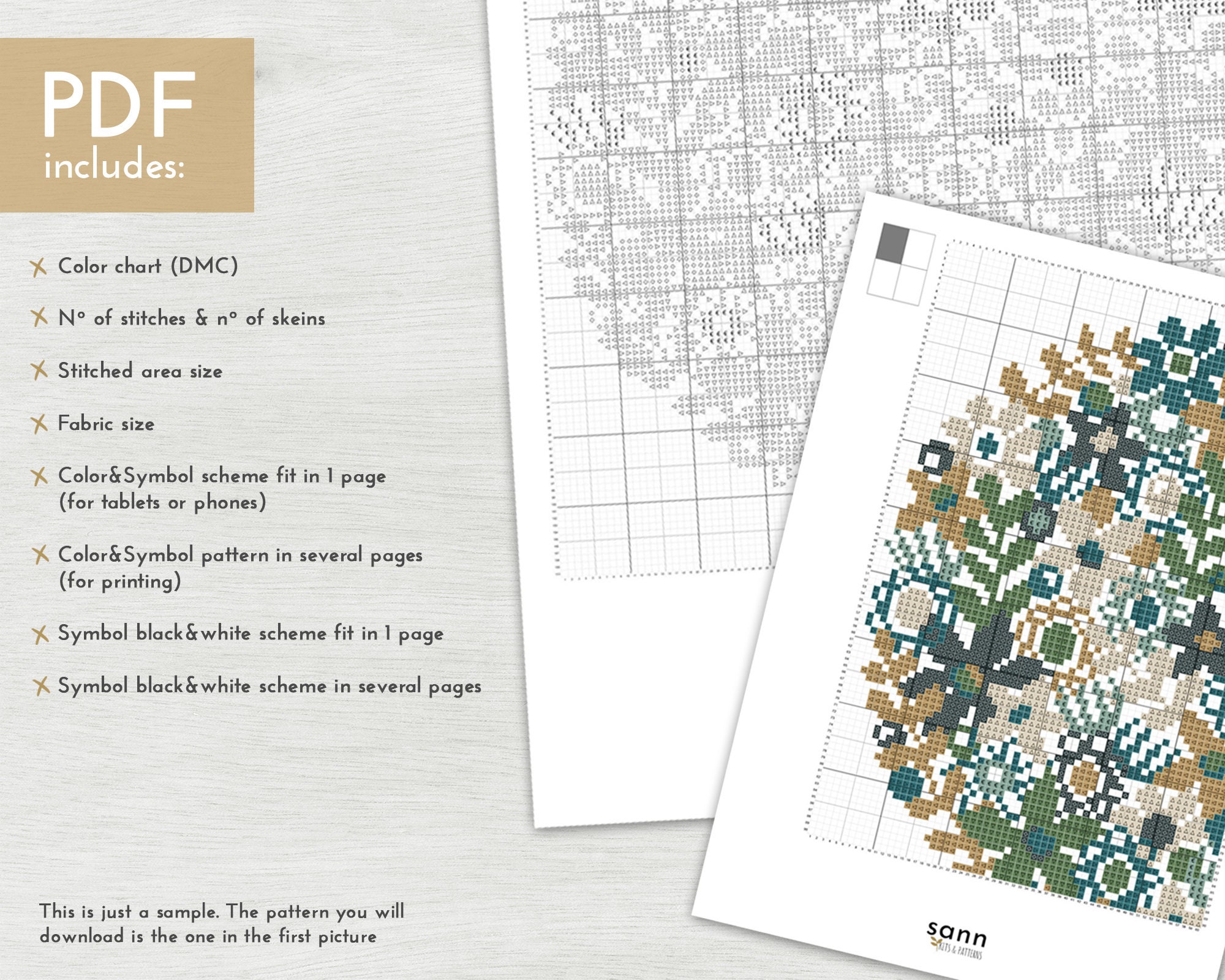 Inspirational Quote Cross Stitch Pattern for Instant Download, Boho ...