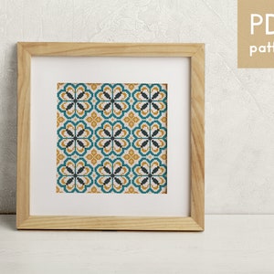 Modern Cross Stitch Digital Pdf Pattern Tile Embroidery Pdf - Etsy
