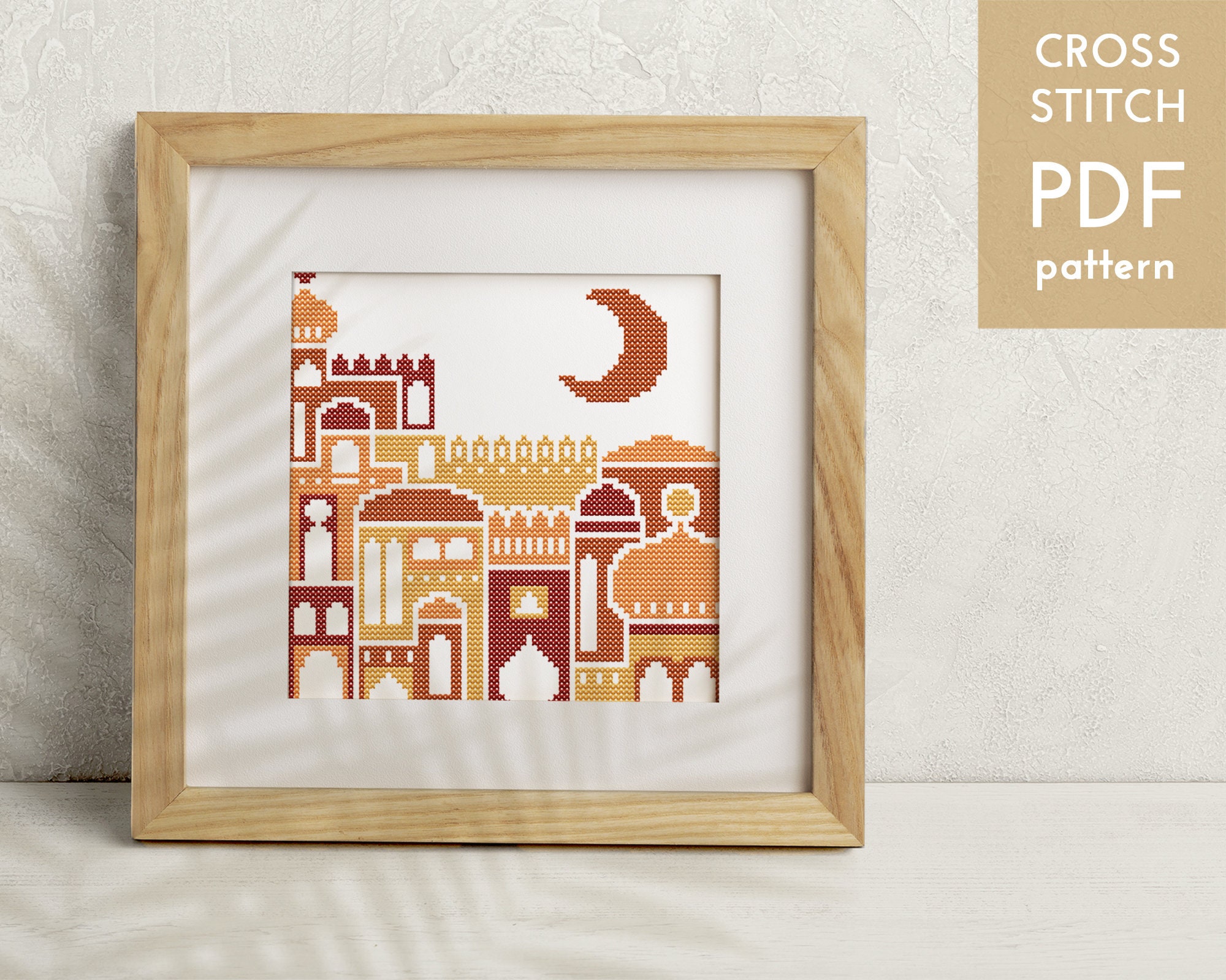 Arabian Embroidery Pattern for Instant Download, Easy Xstitch Chart for ...