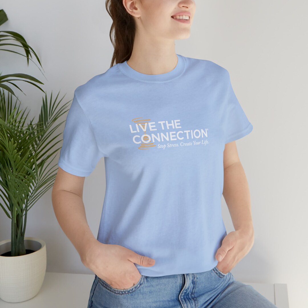 Live the Connection T-Shirt Geel Oranje Groen en Lichtblauw - Etsy.de