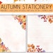 Printable Autumn Stationery, Fall Writing Paper, Watercolor Fall ...