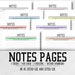 Printable Notes Pages, Lined Notes Pages, Daily Notes, Notes Planner ...