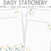 Printable Daisy Stationery, Daisy Writing Paper, Floral Stationery A4 ...