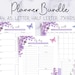 Floral Planner Bundle: Lilac Theme, Daily, Weekly, Monthly (printable ...