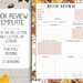 Printable Book Review Template, Fall Reading Tracker, Printable Reading ...