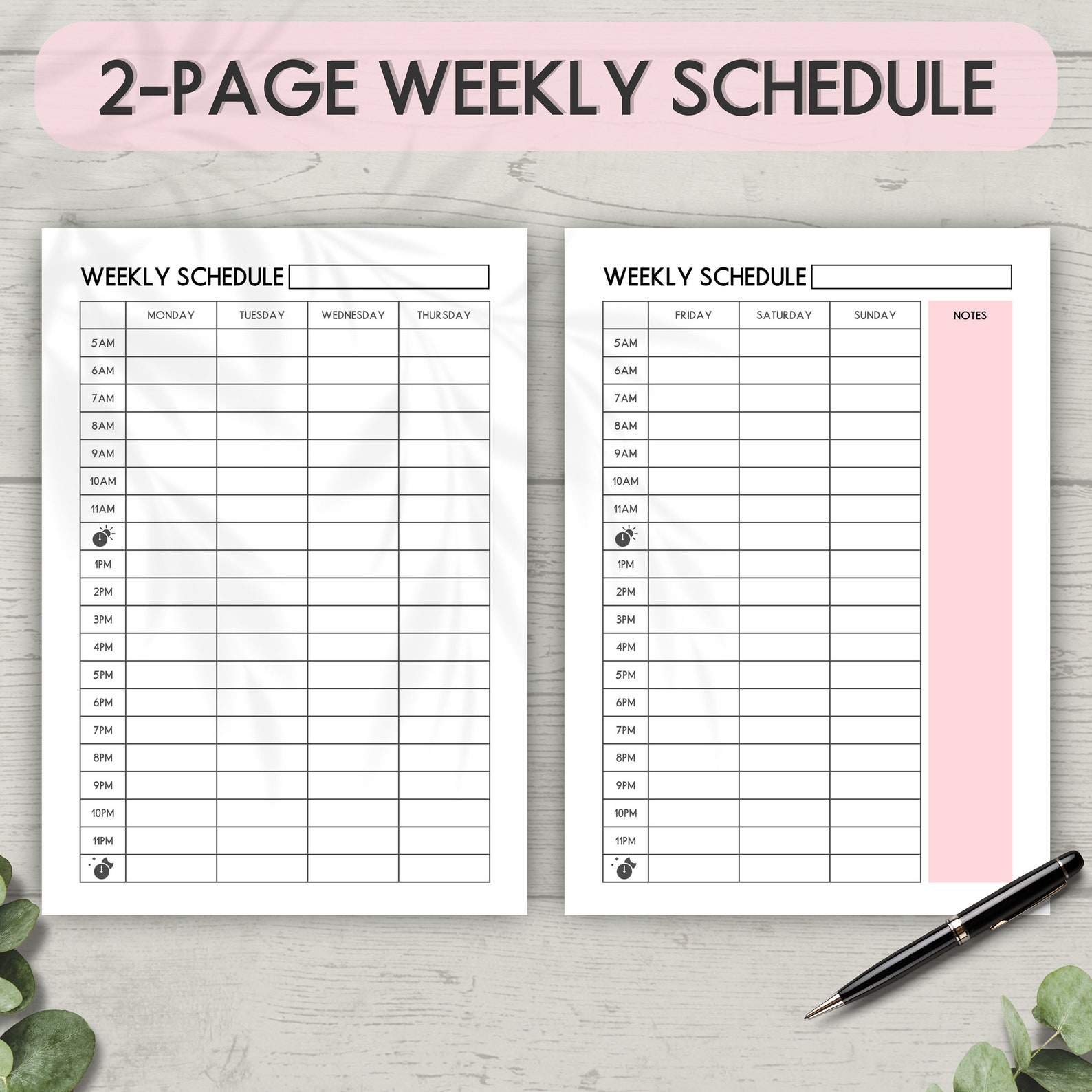 Printable Planner Bundle, Daily Planner, Weekly Planner, Monthly ...