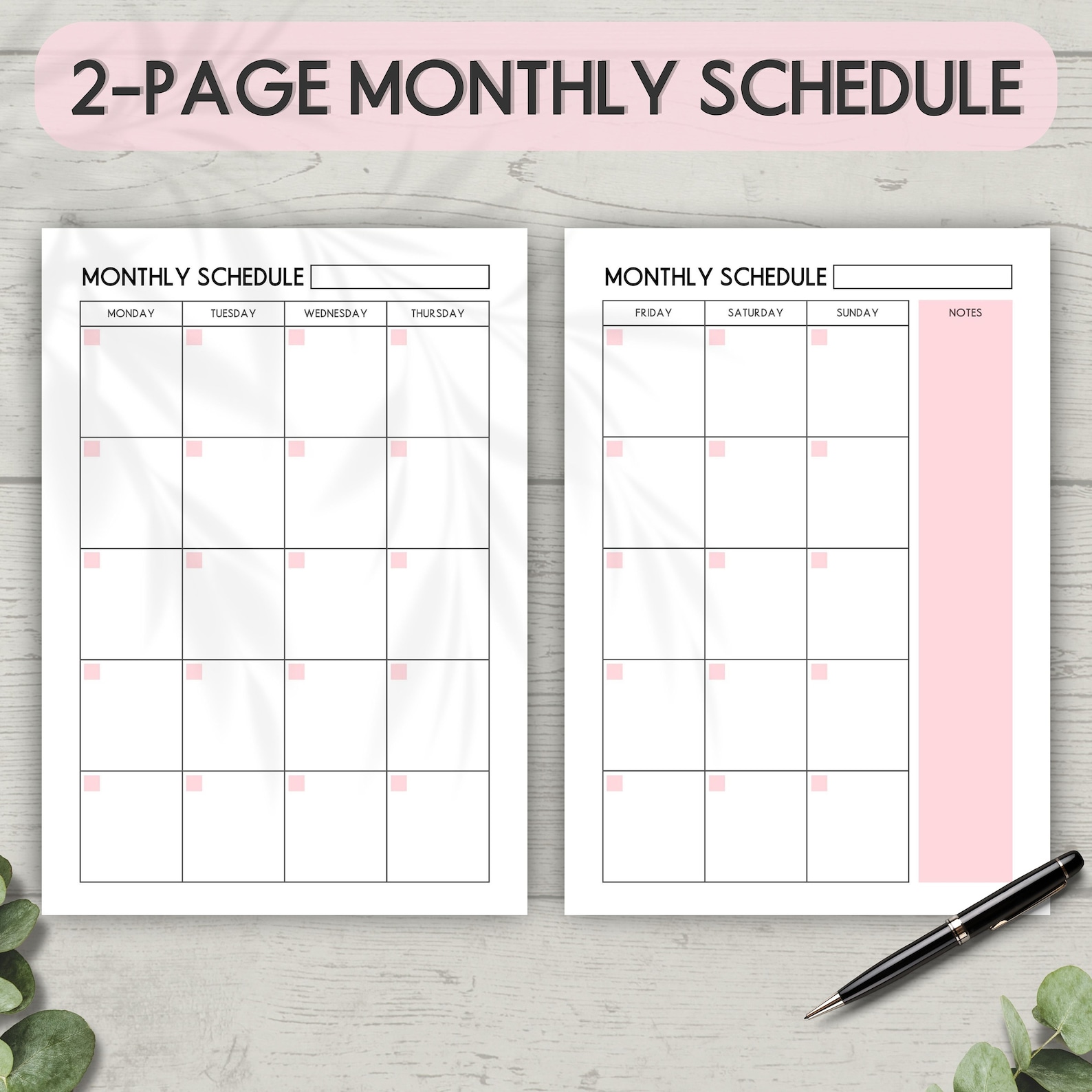 Printable Planner Bundle, Daily Planner, Weekly Planner, Monthly ...
