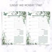 Printable Planner Bundle, Greenery Themed Planner Printable, Daily Plan ...