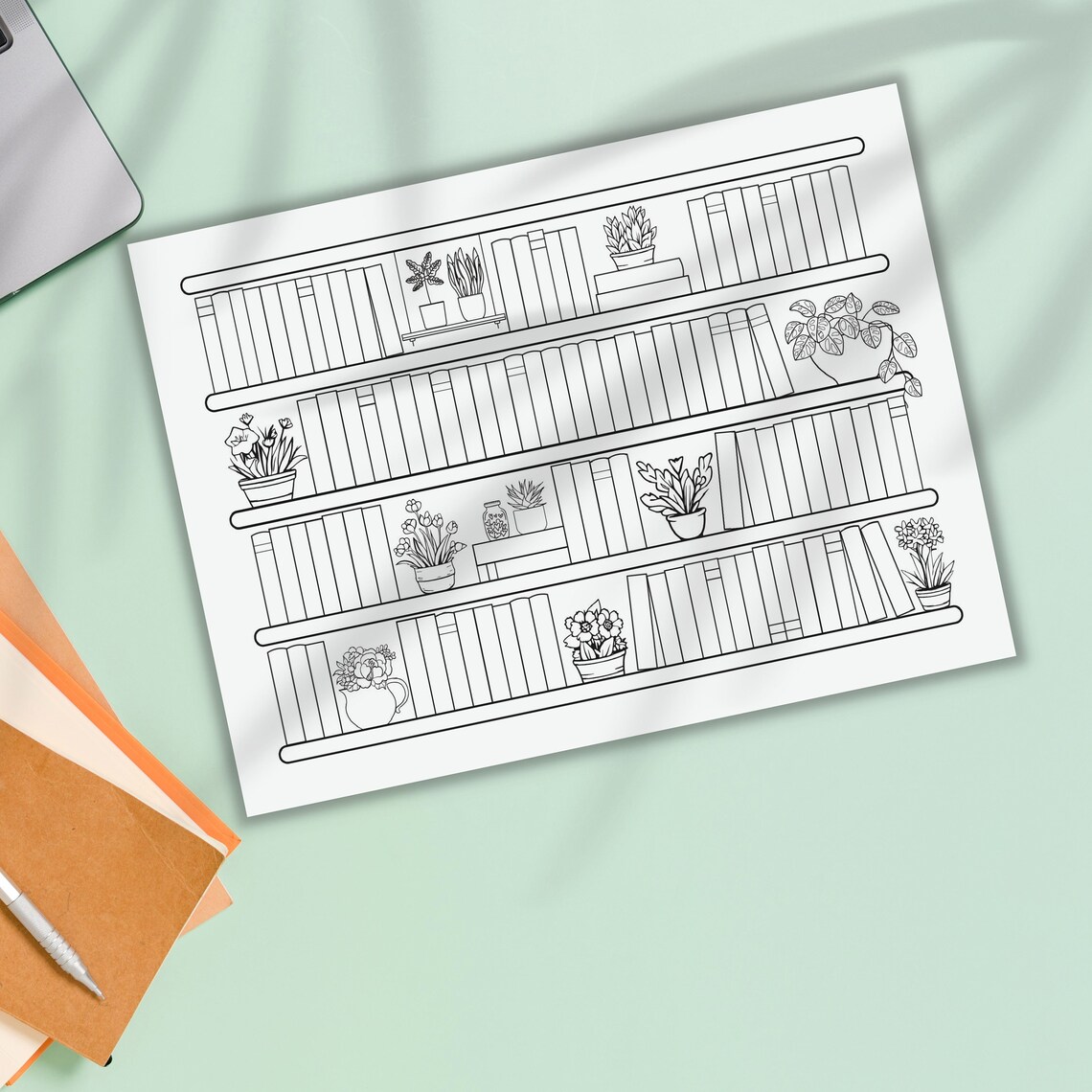 Bookshelf Reading Tracker Printable: Flower Theme (digital Download) - Etsy