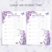 Printable Planner Bundle, Floral Planner, Lilac Flower Themed Planner ...