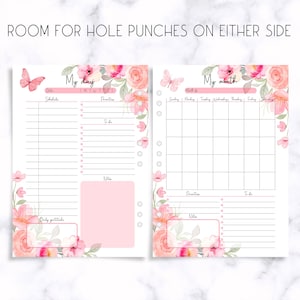 Floral Planner Bundle: Daily, Weekly, Monthly (digital Download) - Etsy