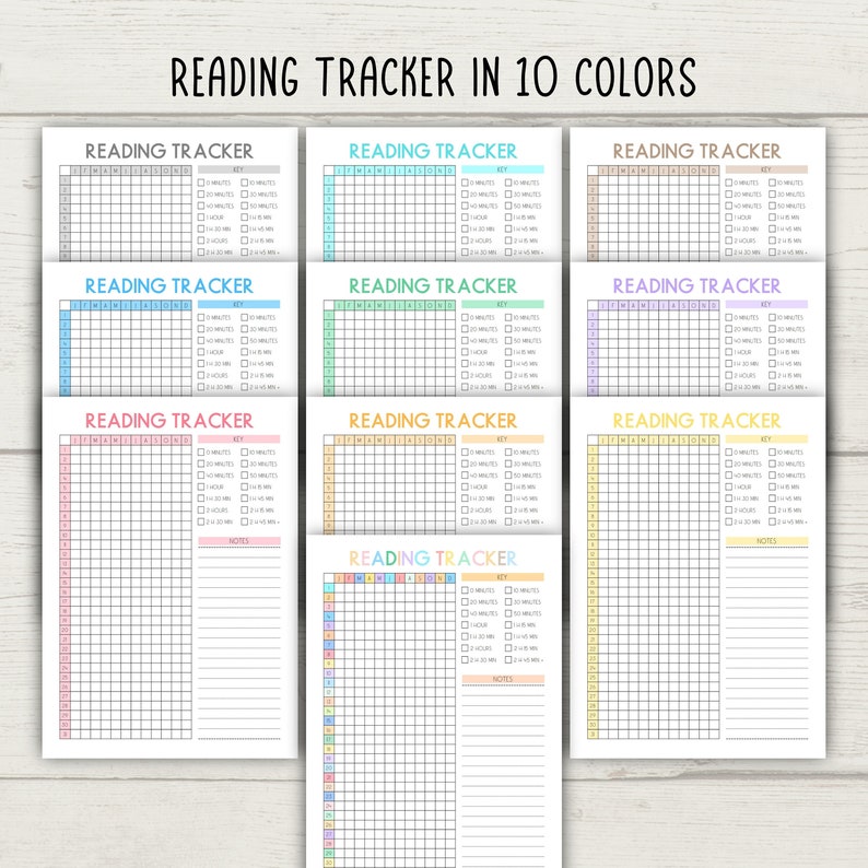 Kids Reading Tracker Printable Bookshelf Reading Log for Kids - Etsy