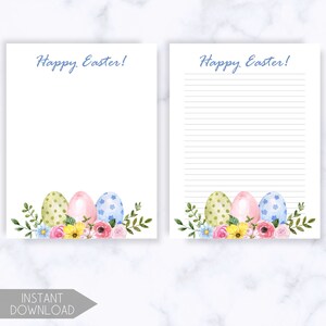 Printable Easter Stationery, Lined and Blank Letter Writing Paper ...