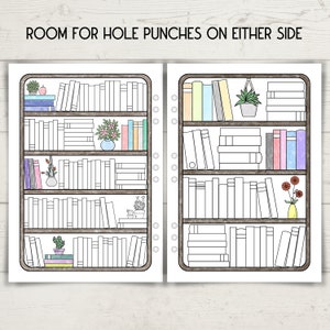 Bookshelf Reading Log Printable: 50 & 100 Book Challenge (digital ...