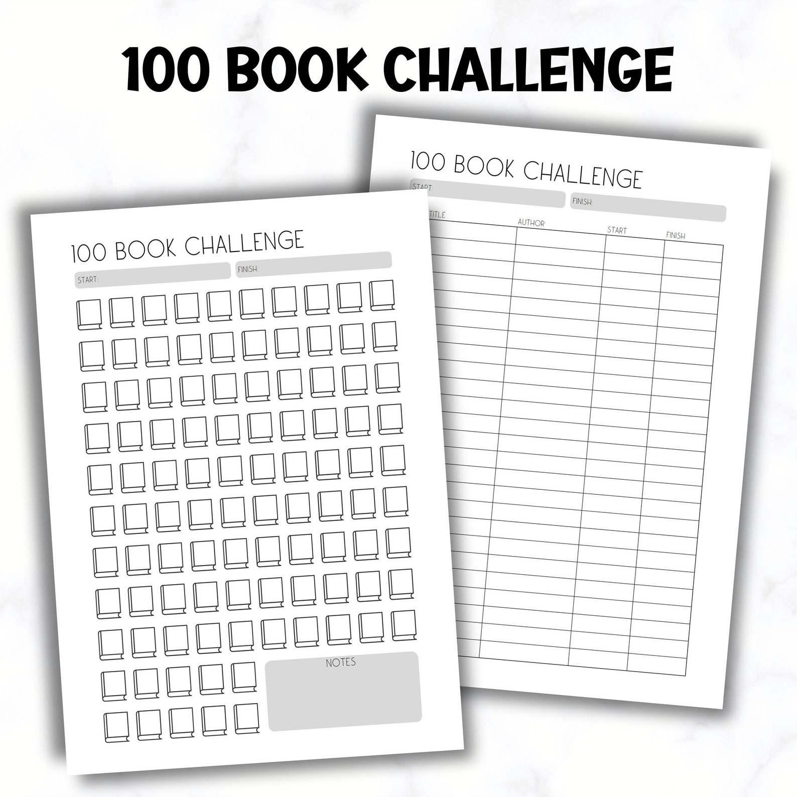 Colorful Book Challenge Printable: Reading Tracker (digital Download ...
