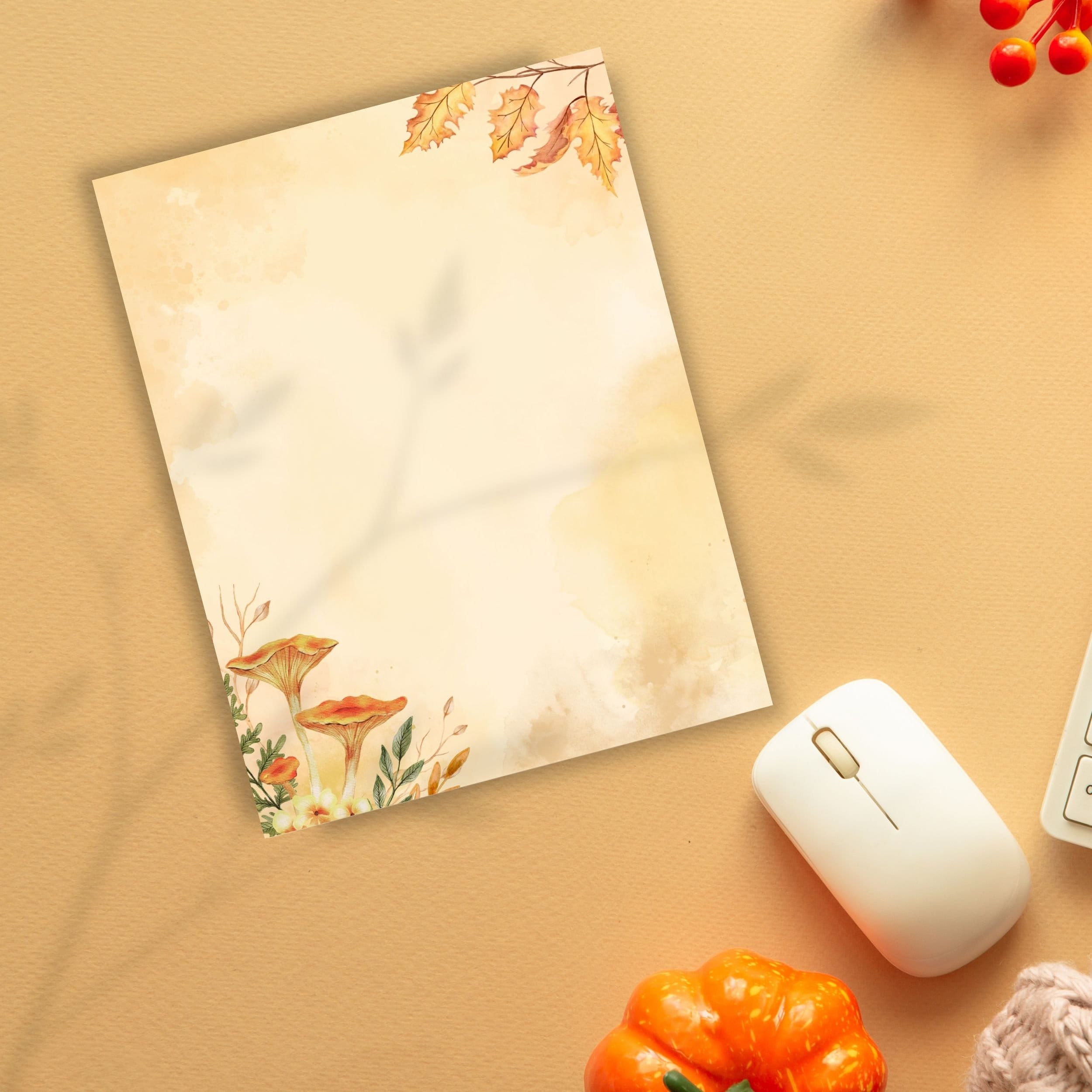 Printable Fall Stationery Printable Autumn Writing Paper - Etsy