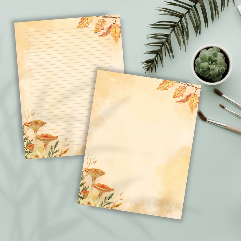 Printable Fall Stationery Printable Autumn Writing Paper - Etsy