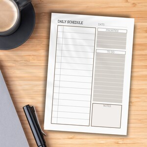 Daily Schedule Printable, Colorful Planner, Printable Undated Daily ...