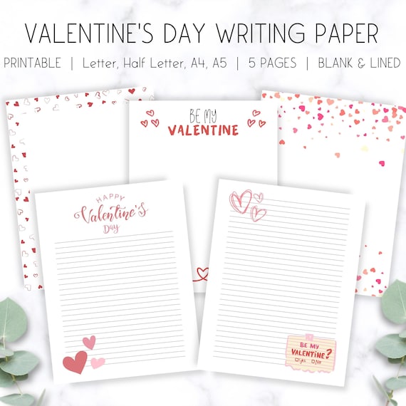 Papel De Carta Imprimible Para El Día De San Valentín
