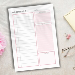Daily Schedule Printable, Colorful Planner, Printable Undated Daily ...