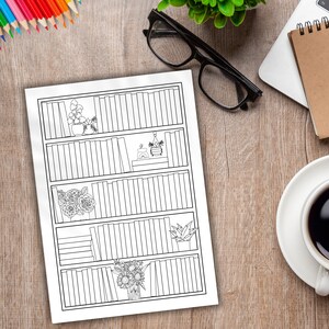 Printable Bookshelf Reading Tracker, Plants and Flowers Reading Planner ...