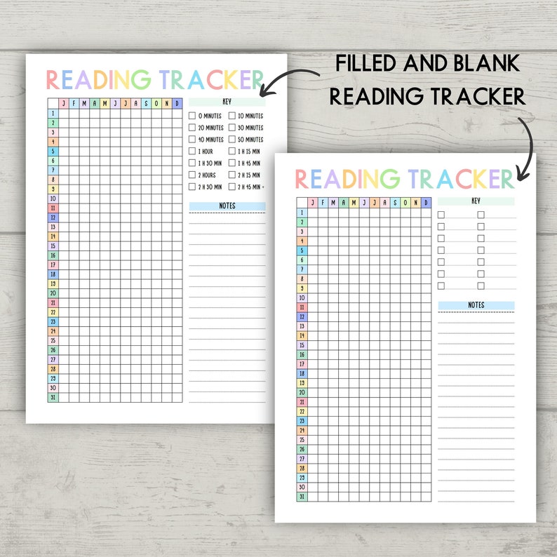 Kids Reading Journal Printable Bookshelf Reading Log for Kids - Etsy