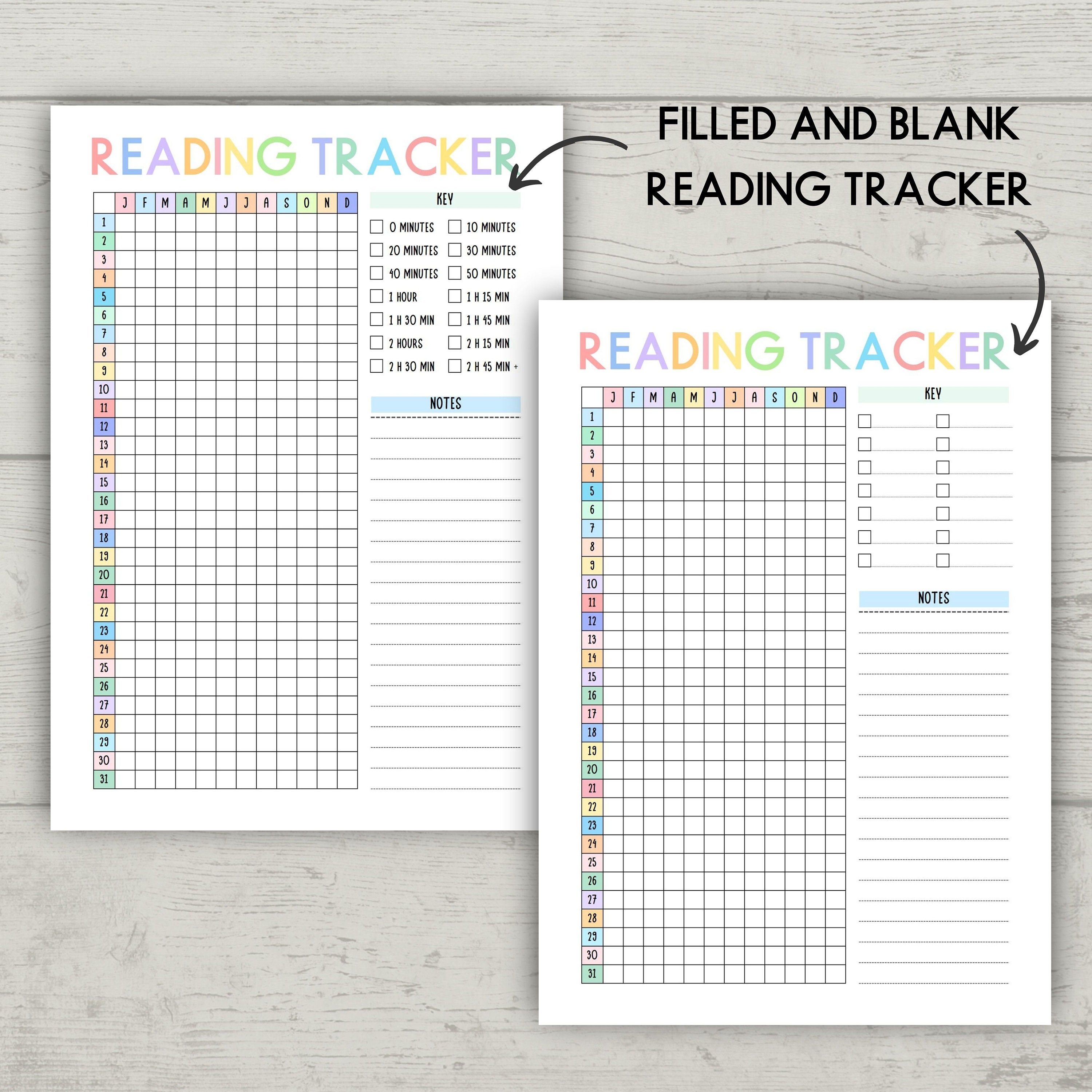 Kids Reading Journal Printable Bookshelf Reading Log for Kids - Etsy
