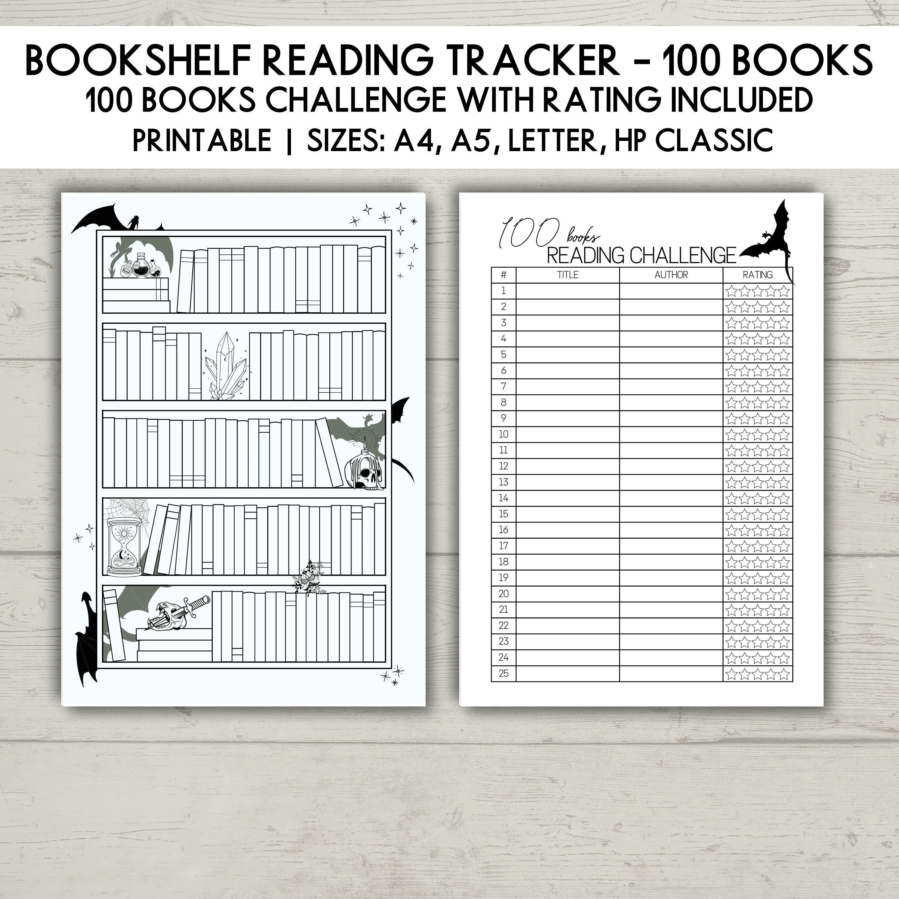 100 Book Reading Log Printable