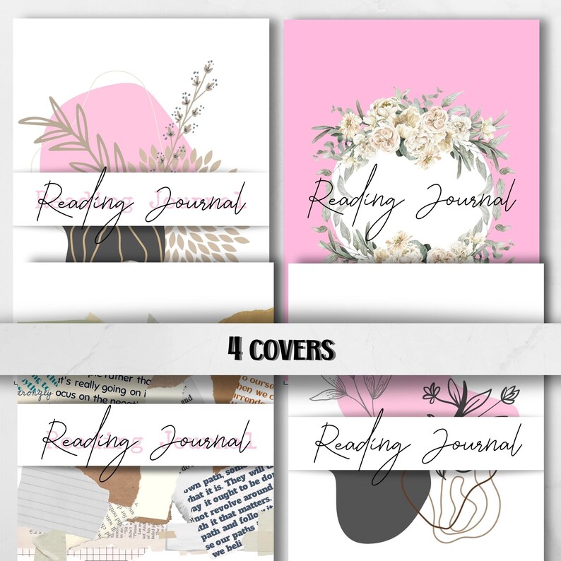 Book Reading Journal Printable Pink Reading Planner Bundle - Etsy