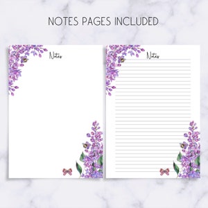 Printable Planner Bundle, Floral Planner, Lilac Flower Themed Planner ...
