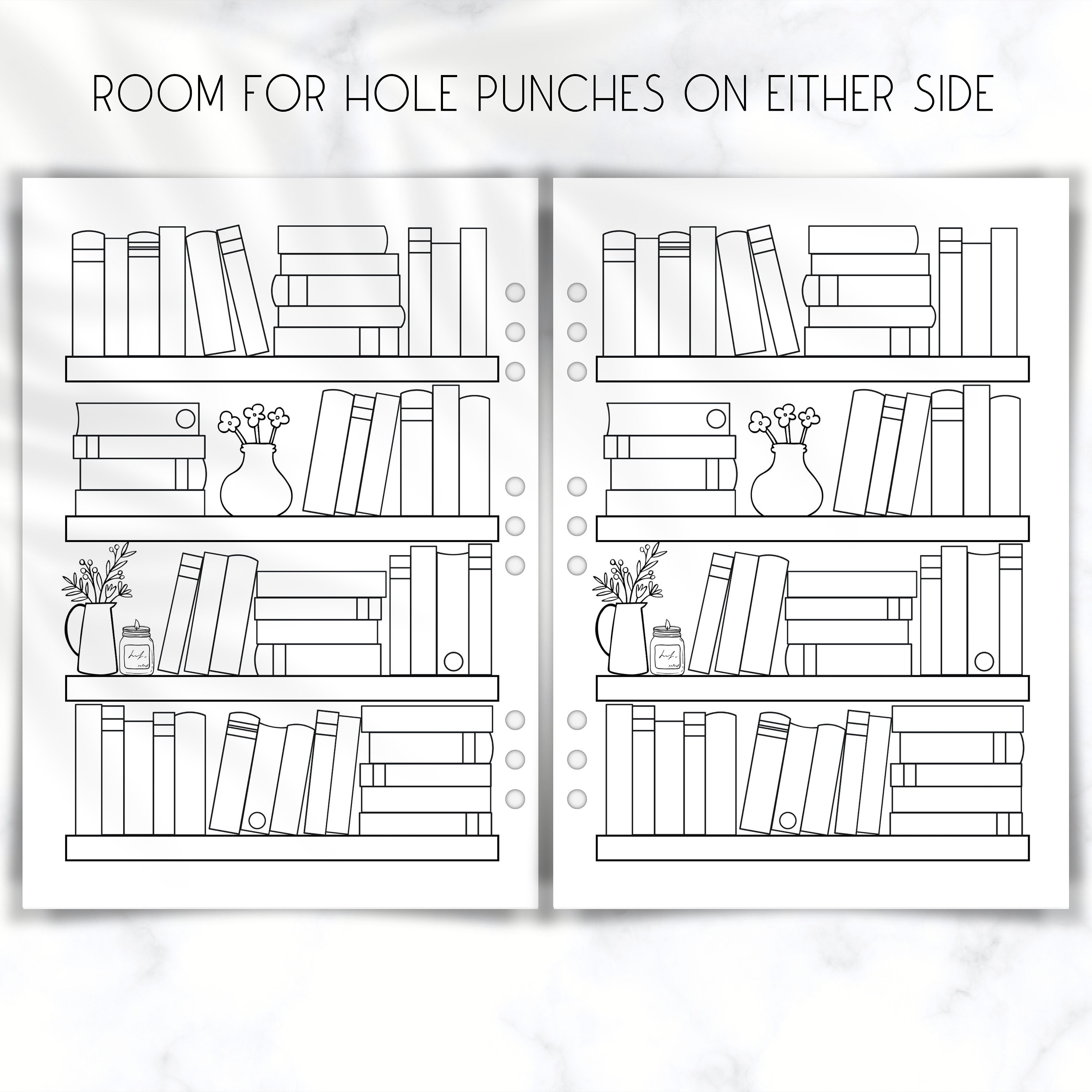 Bookshelf Reading Tracker Printable: 50 Books Challenge (a4/a5/letter ...