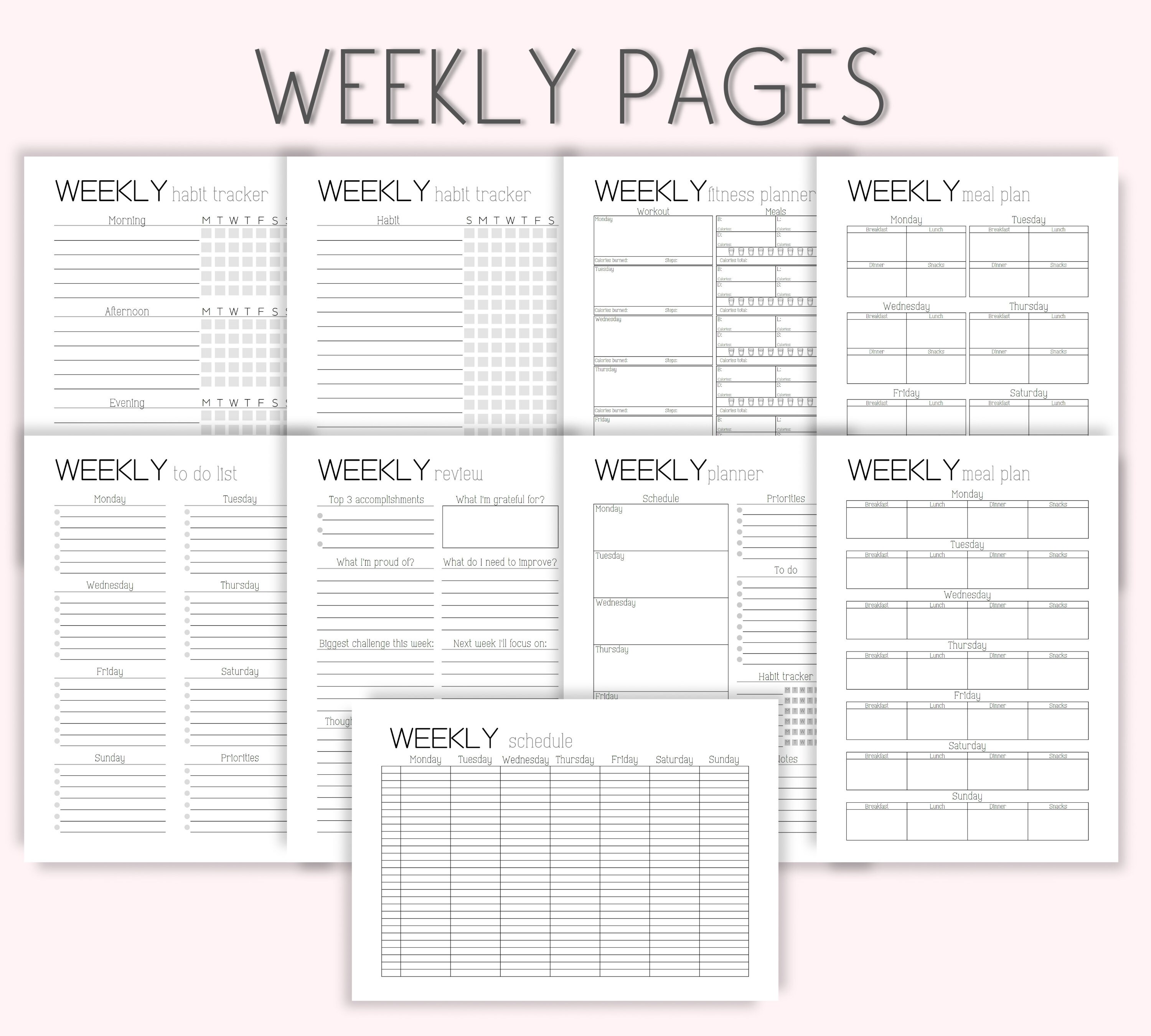 2023 Planner Printable Daily Planner Weekly Planner Monthly - Etsy