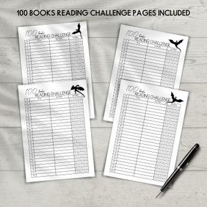 Fantasy Bookshelf Reading Tracker: 100 Books Challenge (digital ...
