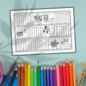 Reading Tracker Printable, Landscape Bookshelf Reading Log A4 A5 Letter ...