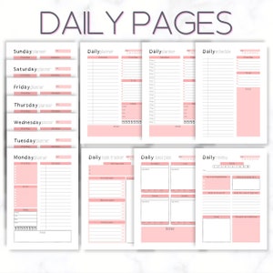 2023 Planner Pink Printable Daily Planner Weekly Planner - Etsy